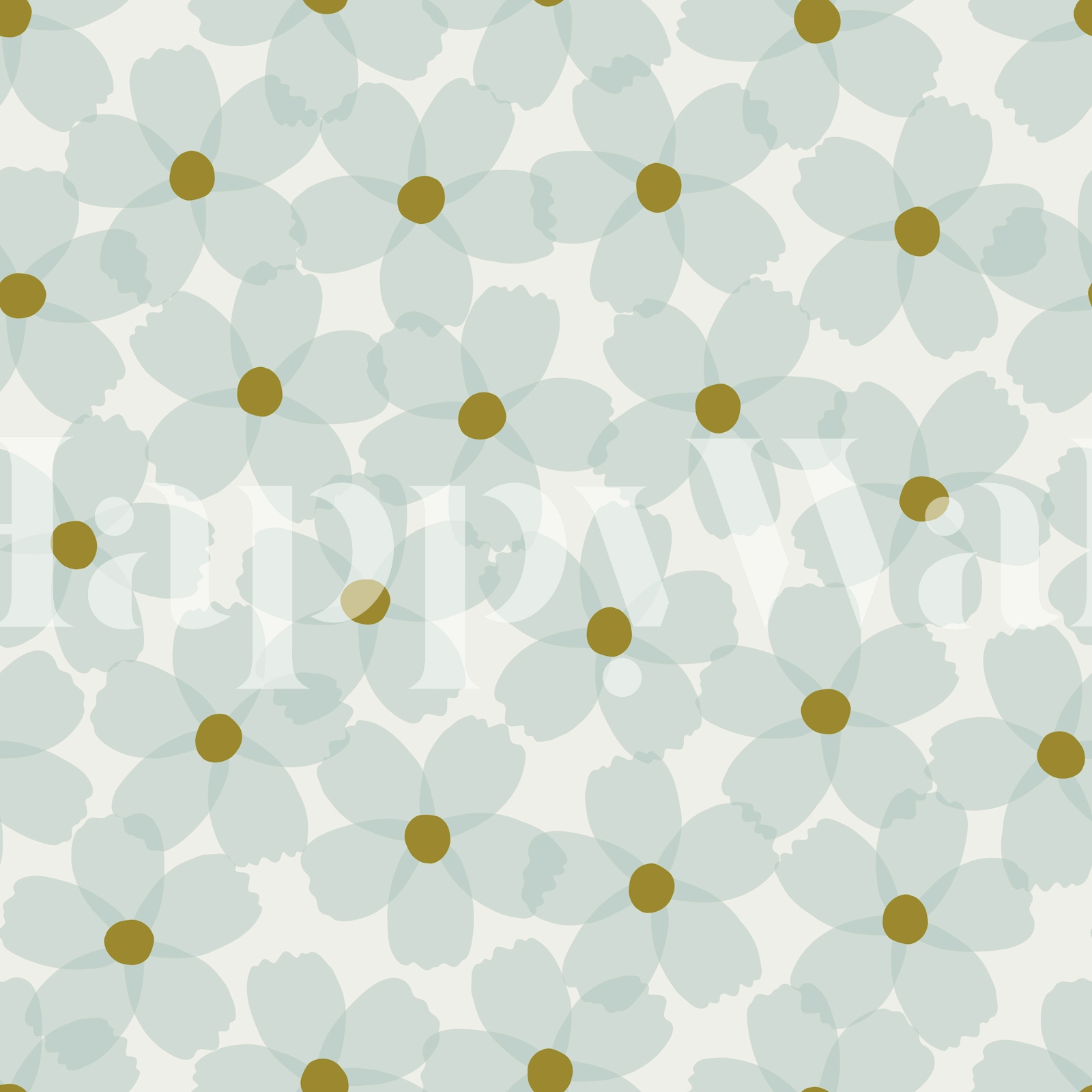 Overlaping Flowers Wallpaper | happywall.com