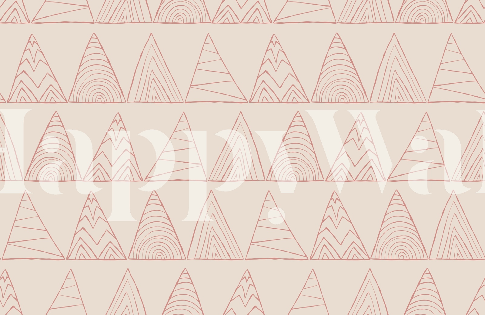 Triangle Doodles Rosé - Happywall