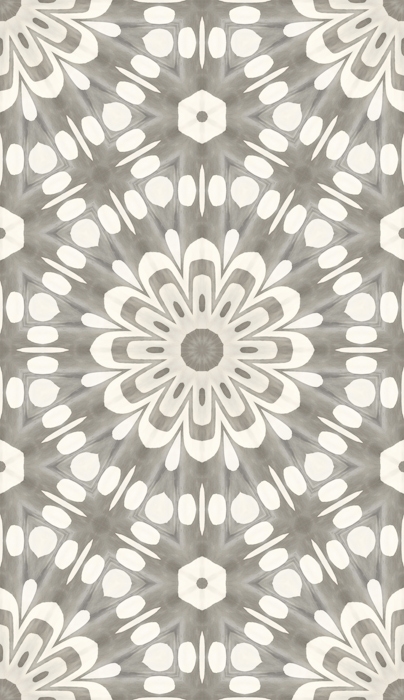 Retro Floral Tile Design - happywall.com