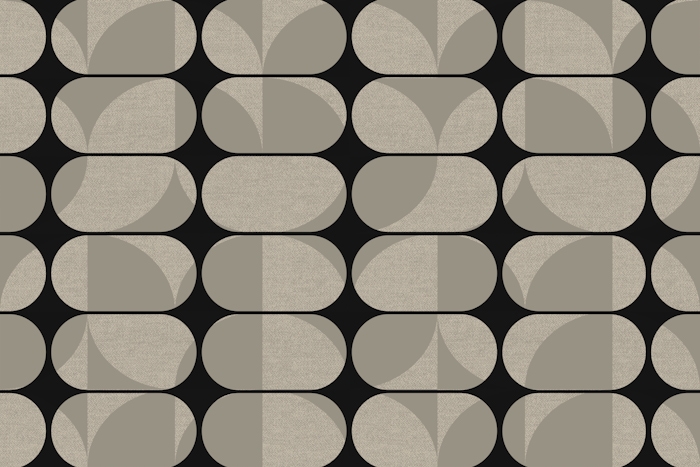 Tan Mid-Century Modern Pebble Geo Wallpaper