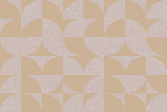 Peach Mid-Century Geometric Wallpaper