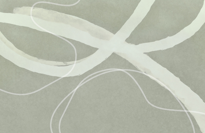 Sage Green Abstract Line Work Wallpaper