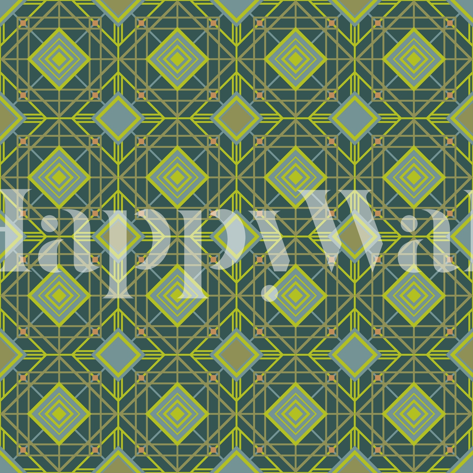 Lattice Art Deco Abstract Wallpaper - Happywall