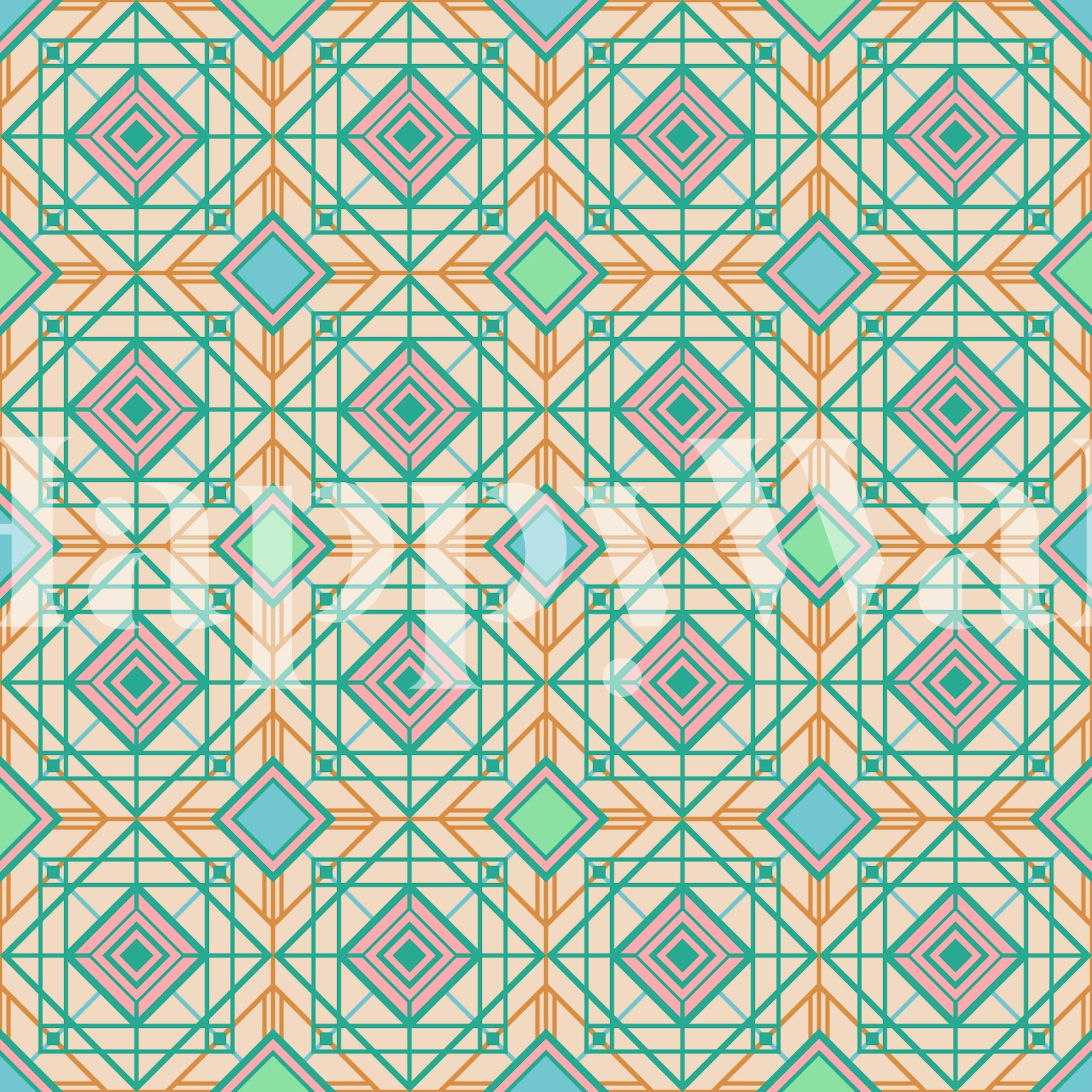 Lattice Art Deco Wallpaper - Happywall.com