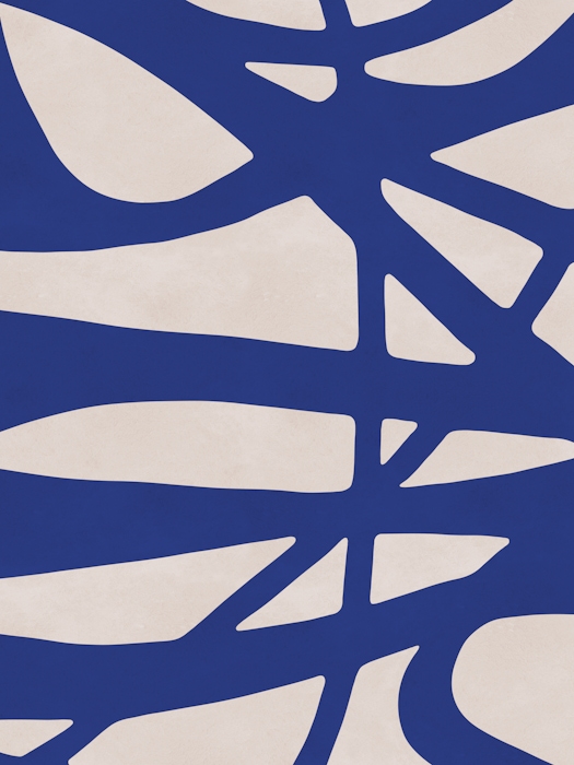 Bold Blue Abstract Wallpaper