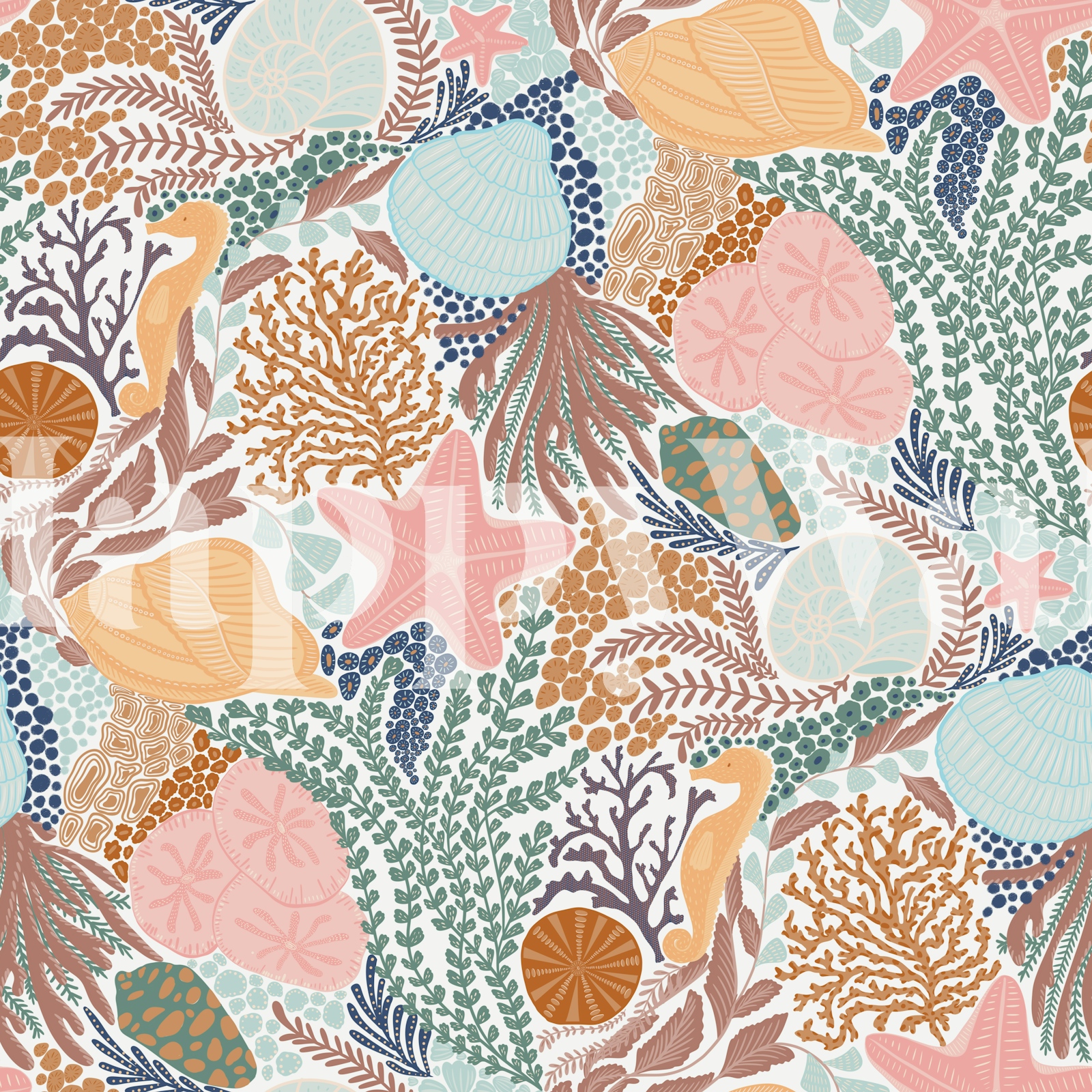 Nautical Botanical Beach Wallpaper