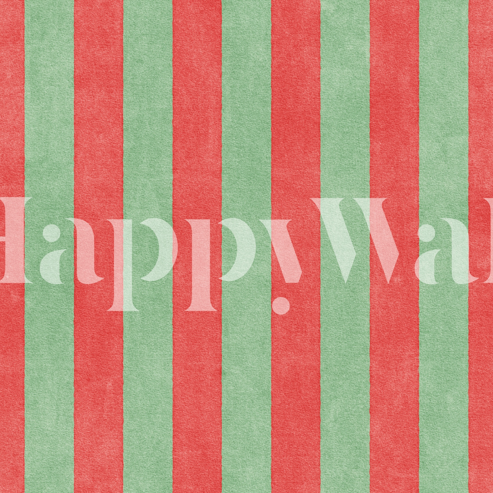 Red and Green Striped Wallpaper for Kids