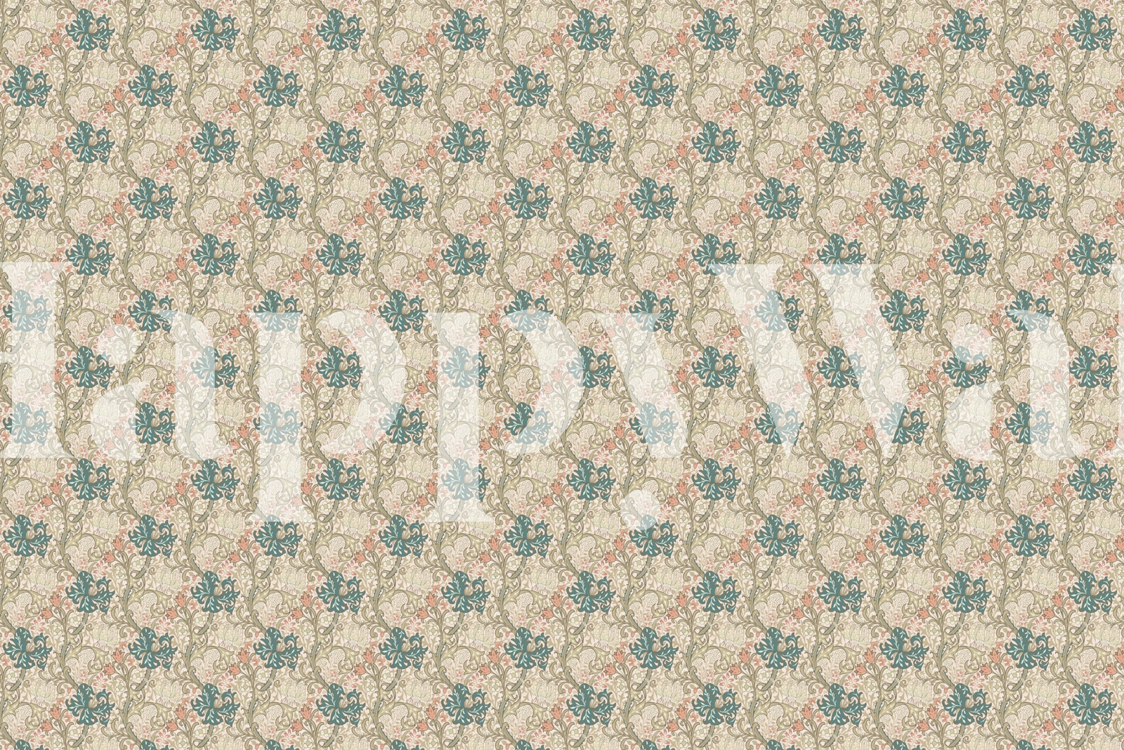Golden Lily Pattern Beige Wallpaper | Happywall