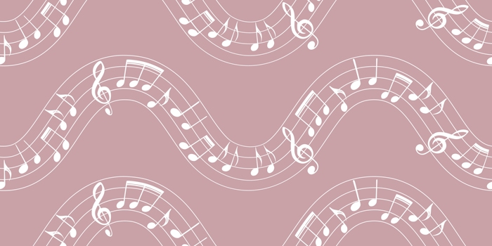 Musical Notes Waves Wallpaper - Happywall.com