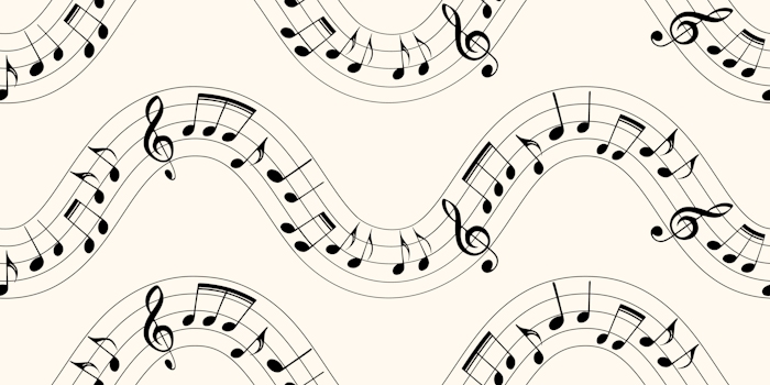 Musical Notes Waves 2 Wallpaper | happywall.com
