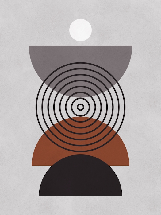 Geometric Lines and Circles Wallpaper | happywall.com