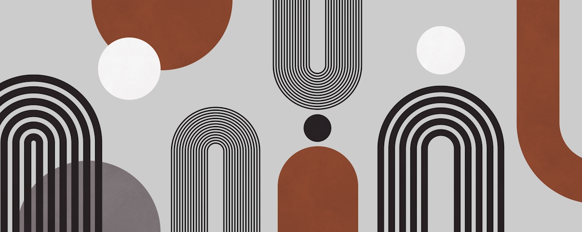 Modern Geometric Lines and Circles Wallpaper