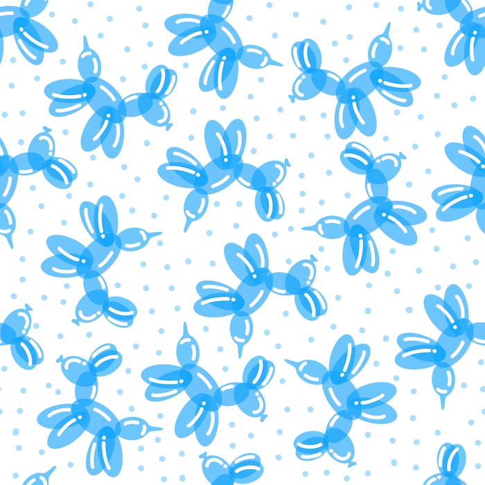 Light Blue Transparent Balloon Dogs Wallpaper