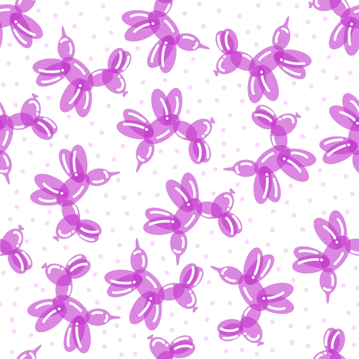 Purple Balloon Dog Wallpaper for Kids Room