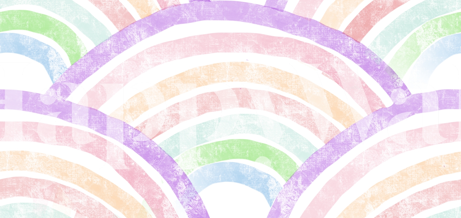 Rainbow Pattern Pastel Colors - Happywall.com