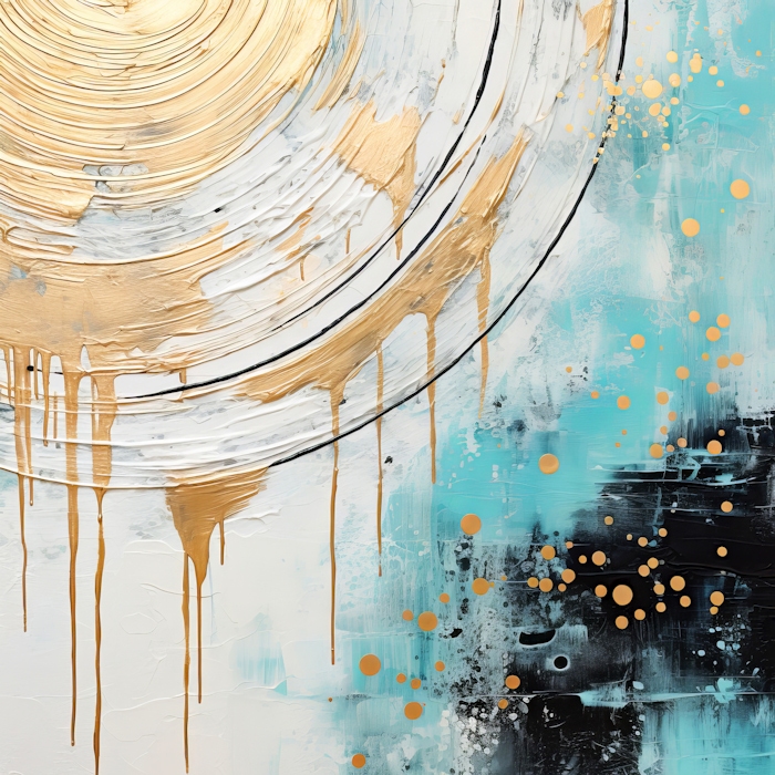 Melting Sun Abstract Art Wallpaper | happywall.com