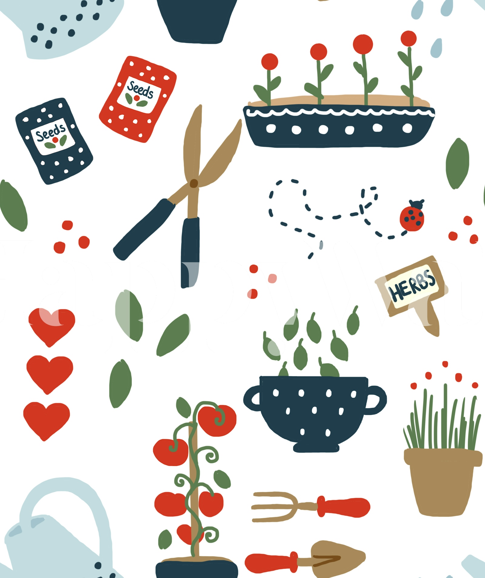 Herb Garden Wallpaper - happywall.com