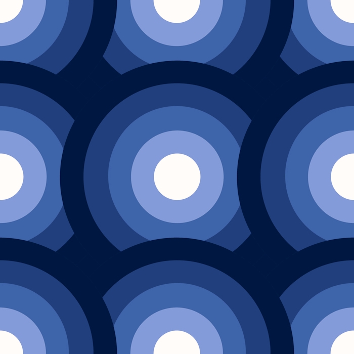 Gradient Circles - Navy | Happywall