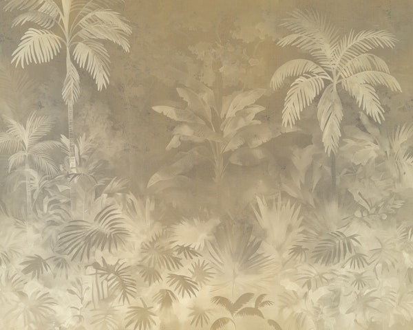 Sepia Tropical Landscape Wallpaper | happywall.com