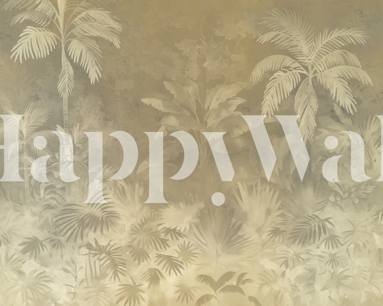 Sepia Tropical Landscape Wallpaper | happywall.com