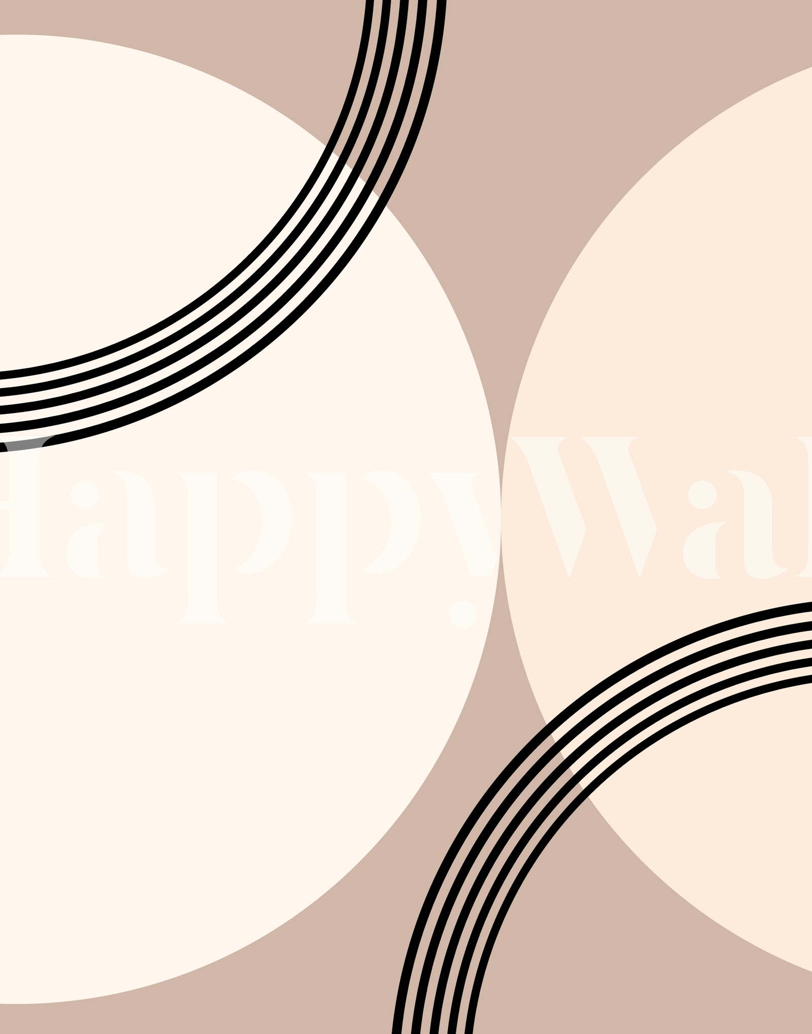 Minimal Abstract Circle Glam 1 Wallpaper | Happywall