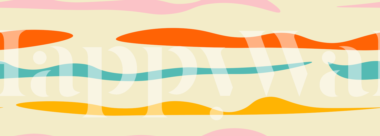 Mid Mod Waves Lines Beige Wallpaper | Happywall.com