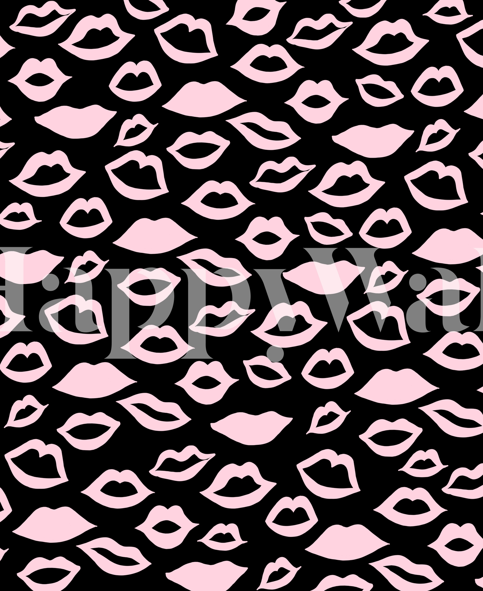 Pink Lips Pattern Wallpaper for Glam Decor