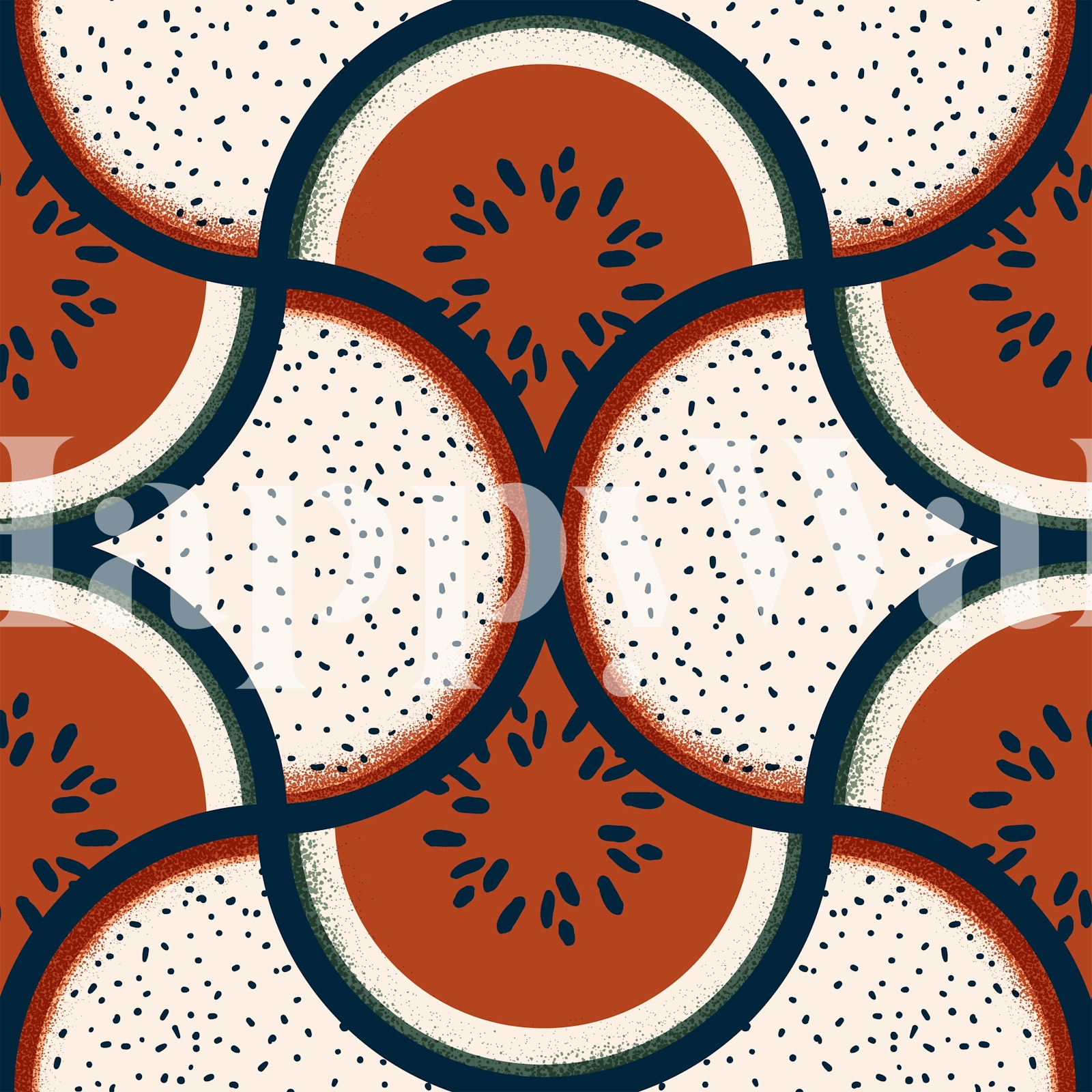 Art Deco Watermelon Wallpaper | Happywall