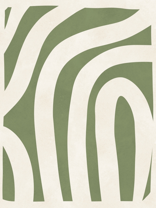 Green Abstract Lines Wallpaper - Modern Design