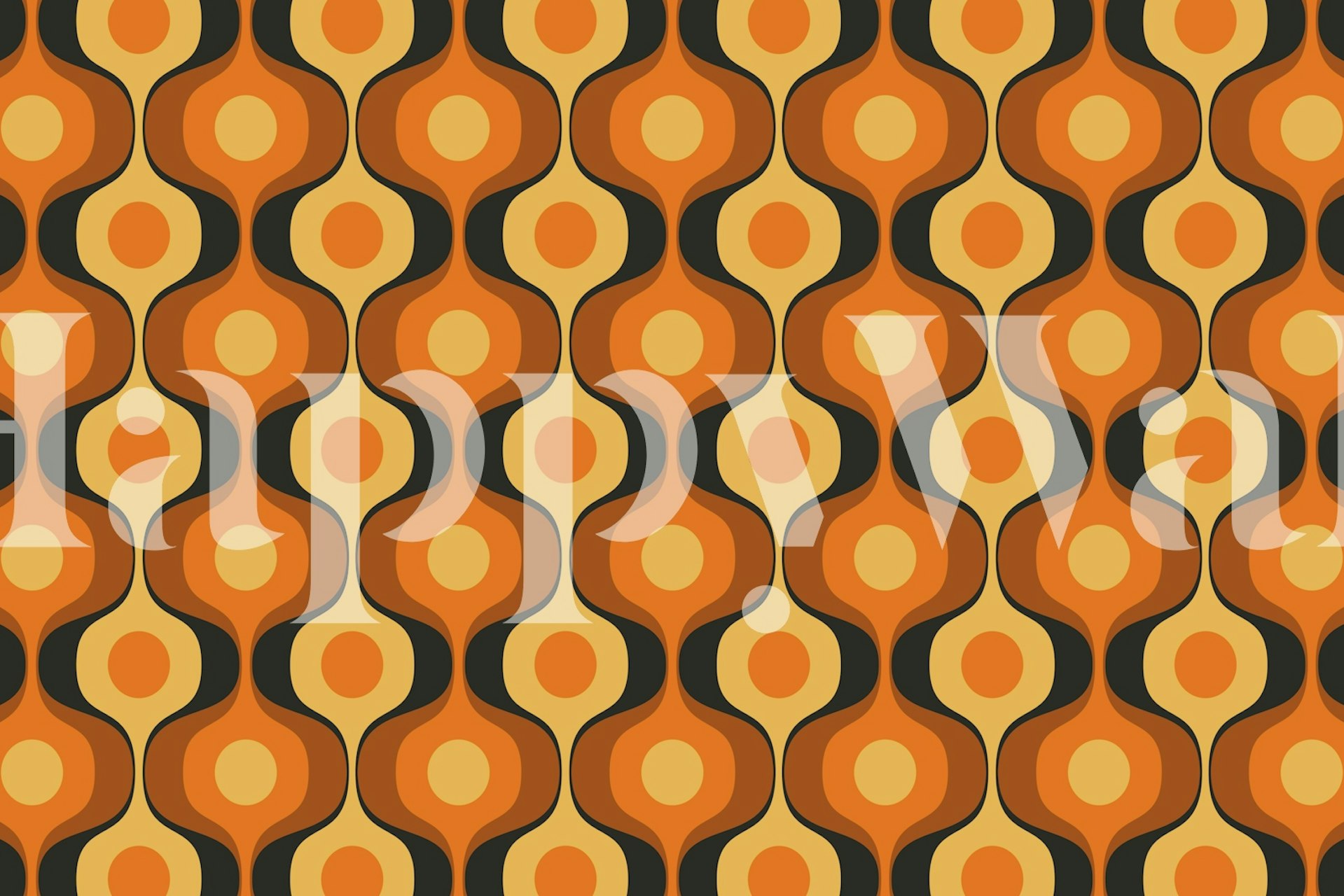 Large Abstract Geo Waves Pattern wallpaper | Happywall