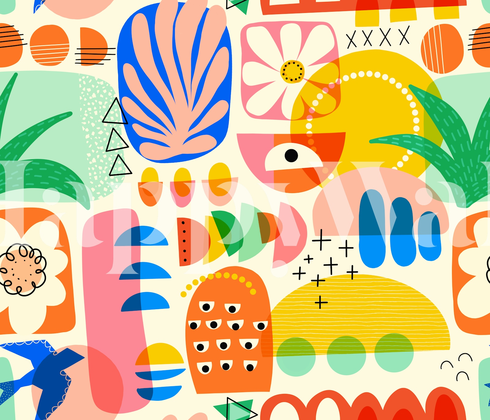 Colorful Geometric Abstract Modern Wallpaper