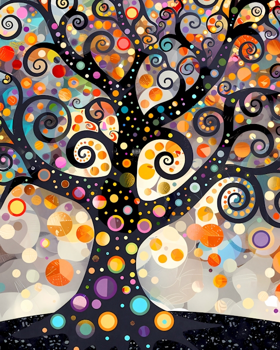 Colorful Tree Abstract Wallpaper