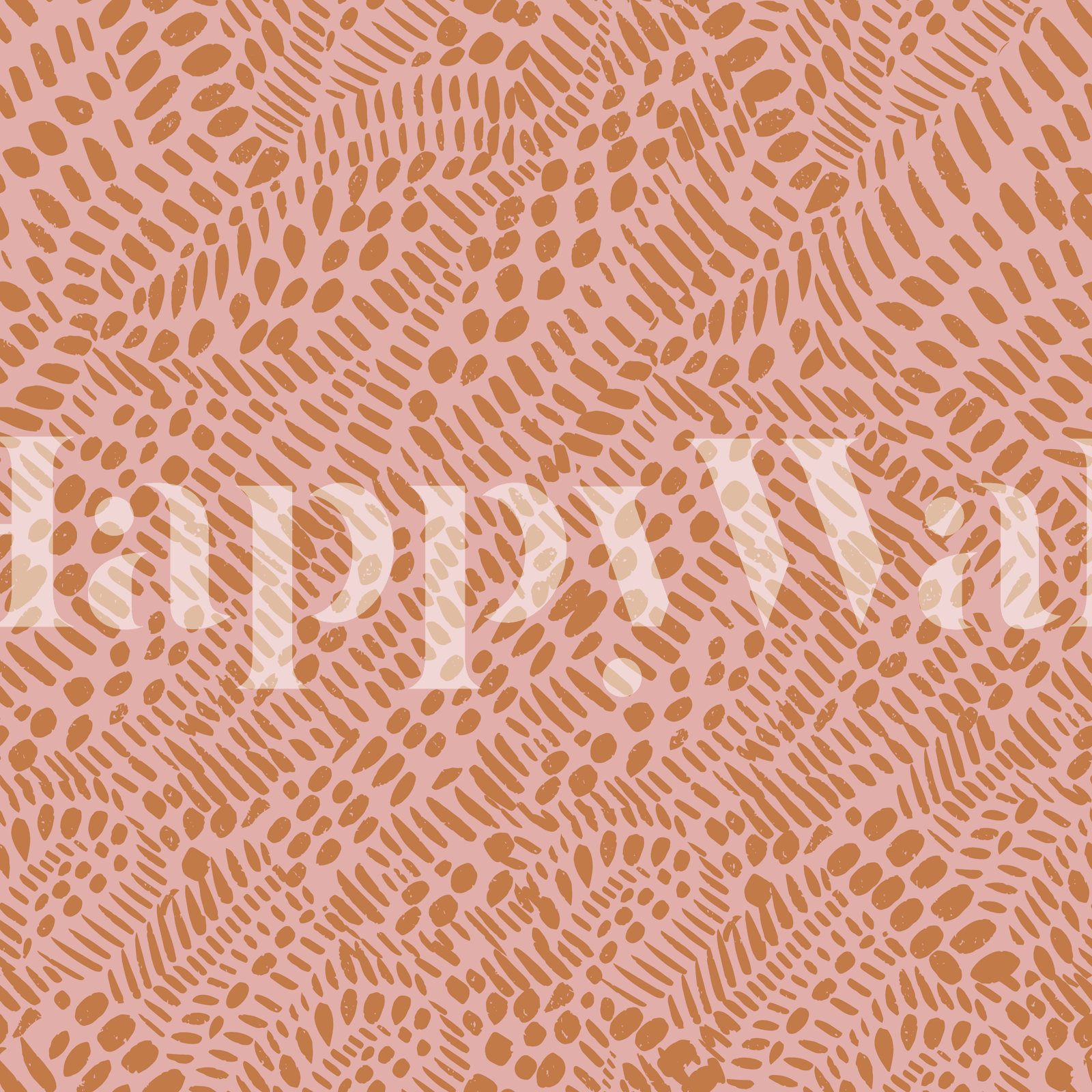Boho Pink Dots and Lines Wallpaper