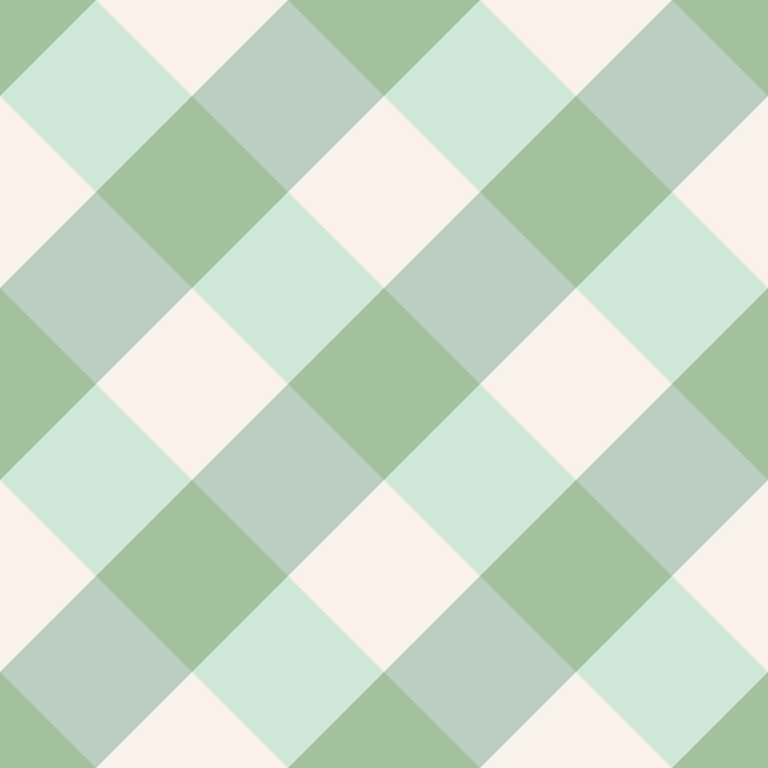 Diagonal Vintage Green Gingham - Happywall.com