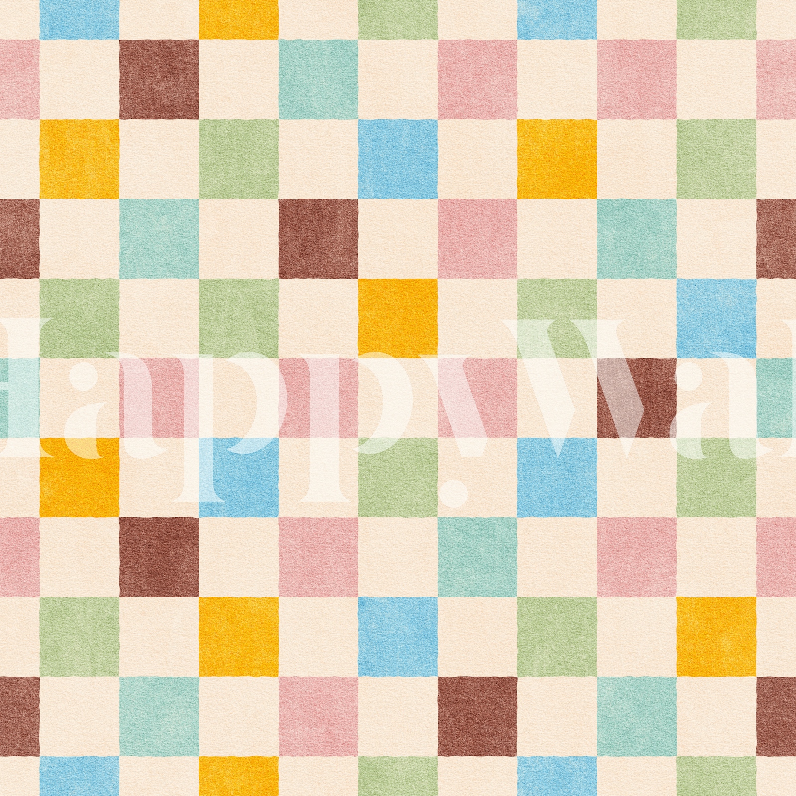 Colorful Checkerboard Wallpaper for Kids