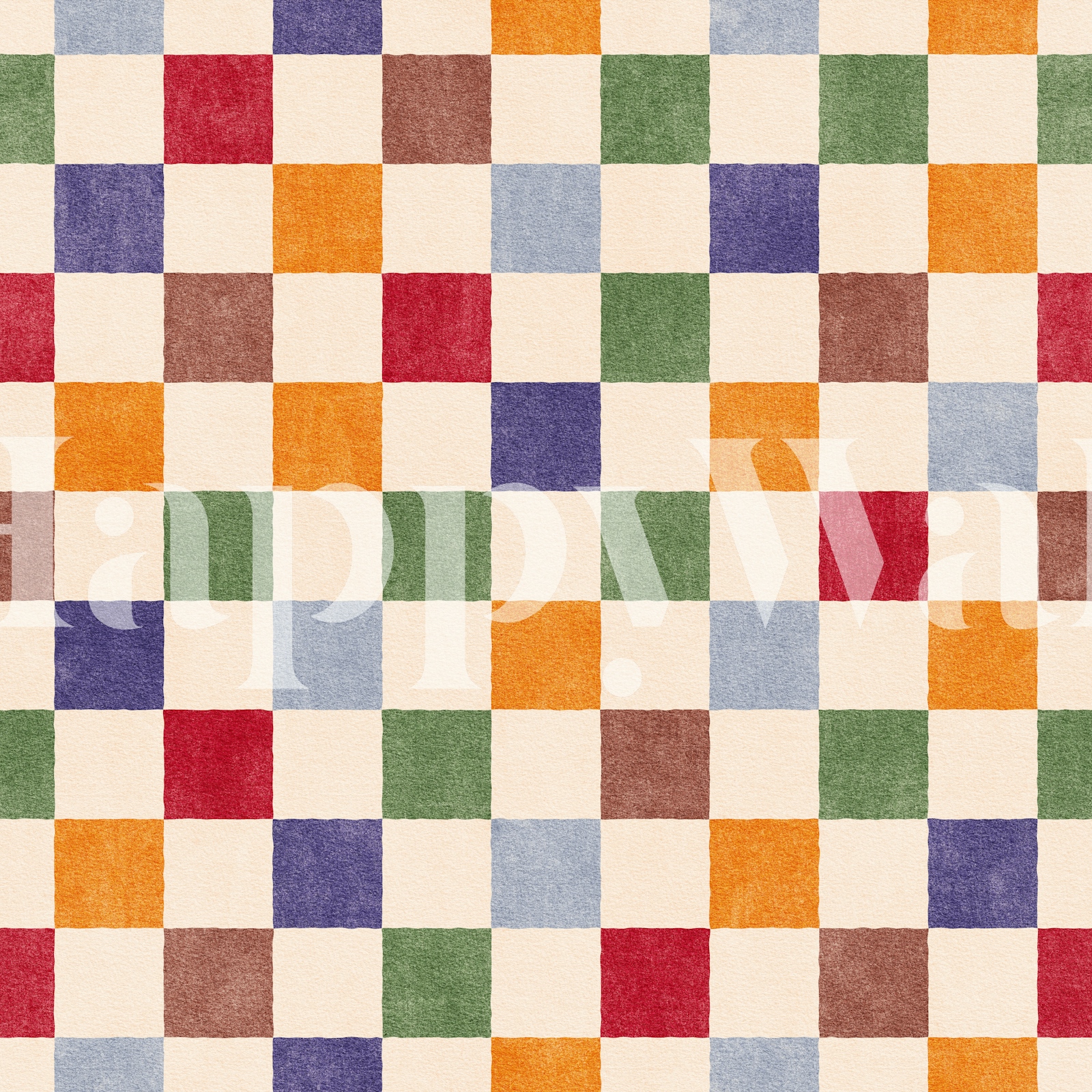 Colorful Checker Wallpaper for Kids Rooms