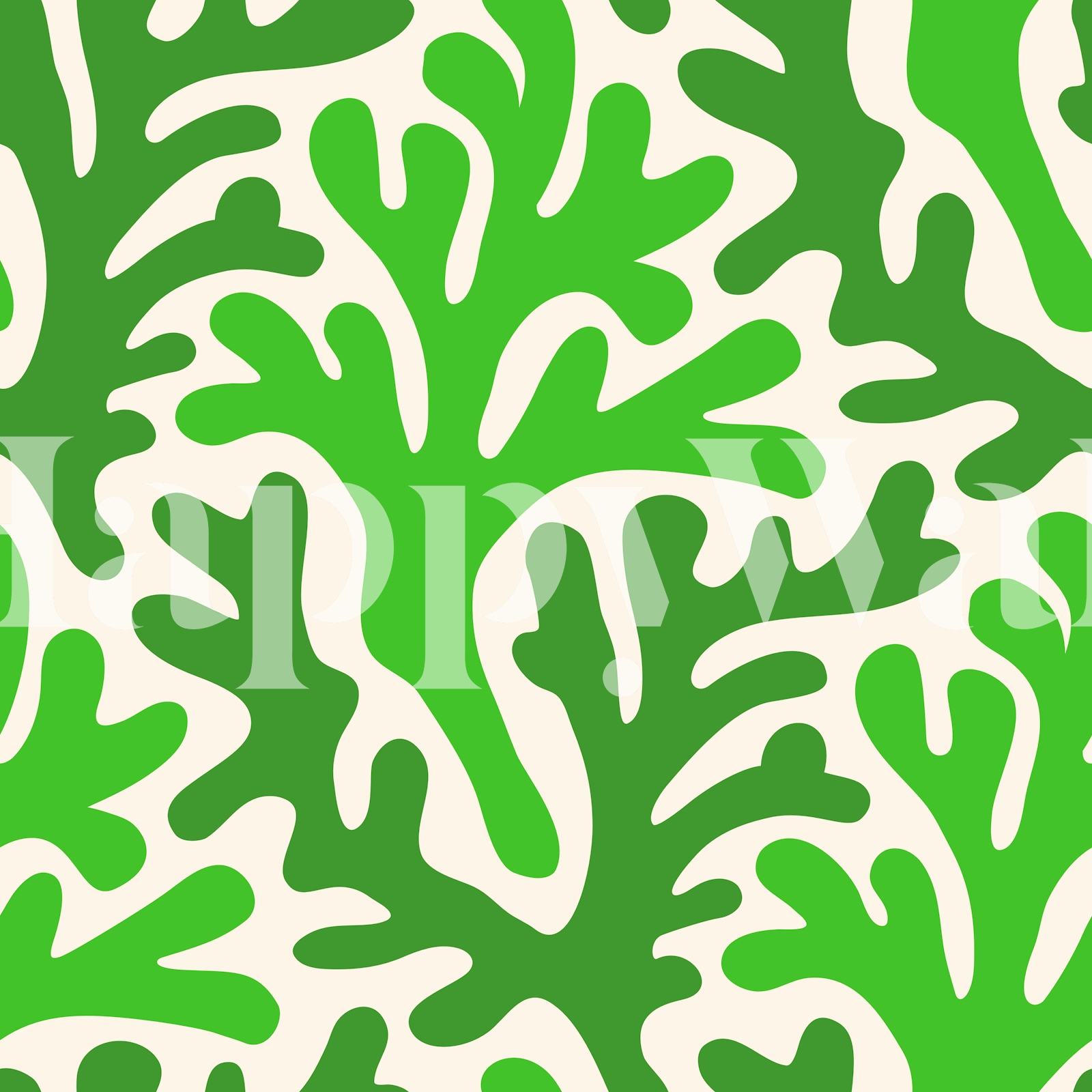 Green Corals Pattern Wallpaper - Happywall.com