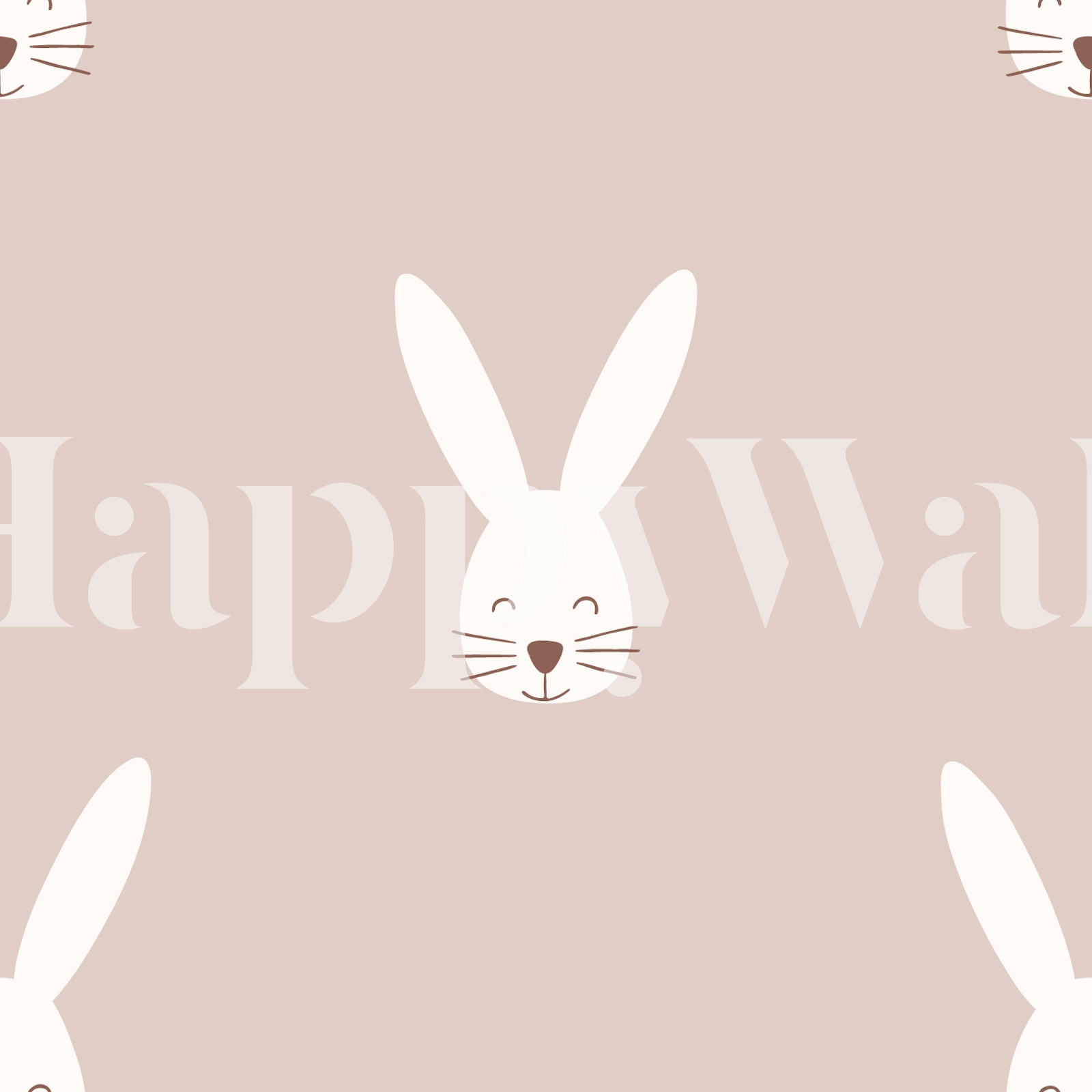 Cute Bunny Soft Pink Wallpaper