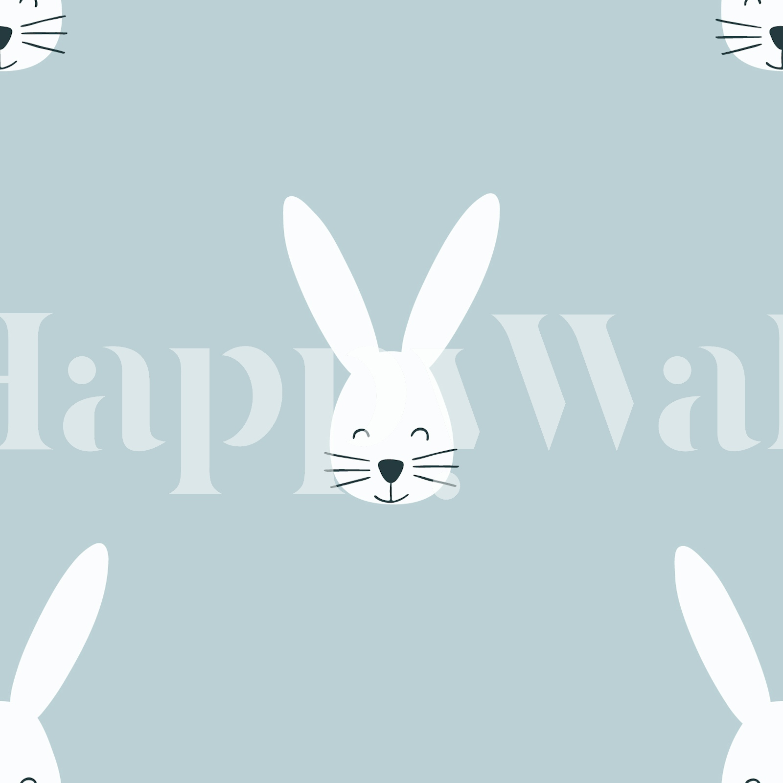 Happy Bunny blue Wallpaper | happywall.com