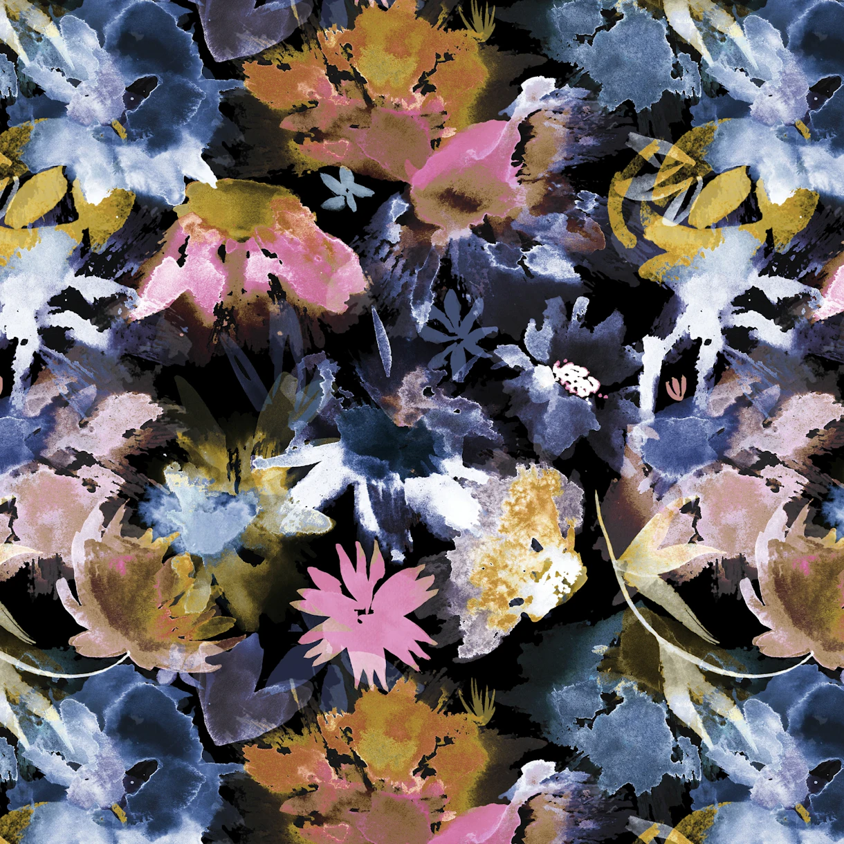Spring Flowers Memories Dark wallpaper - Happywall