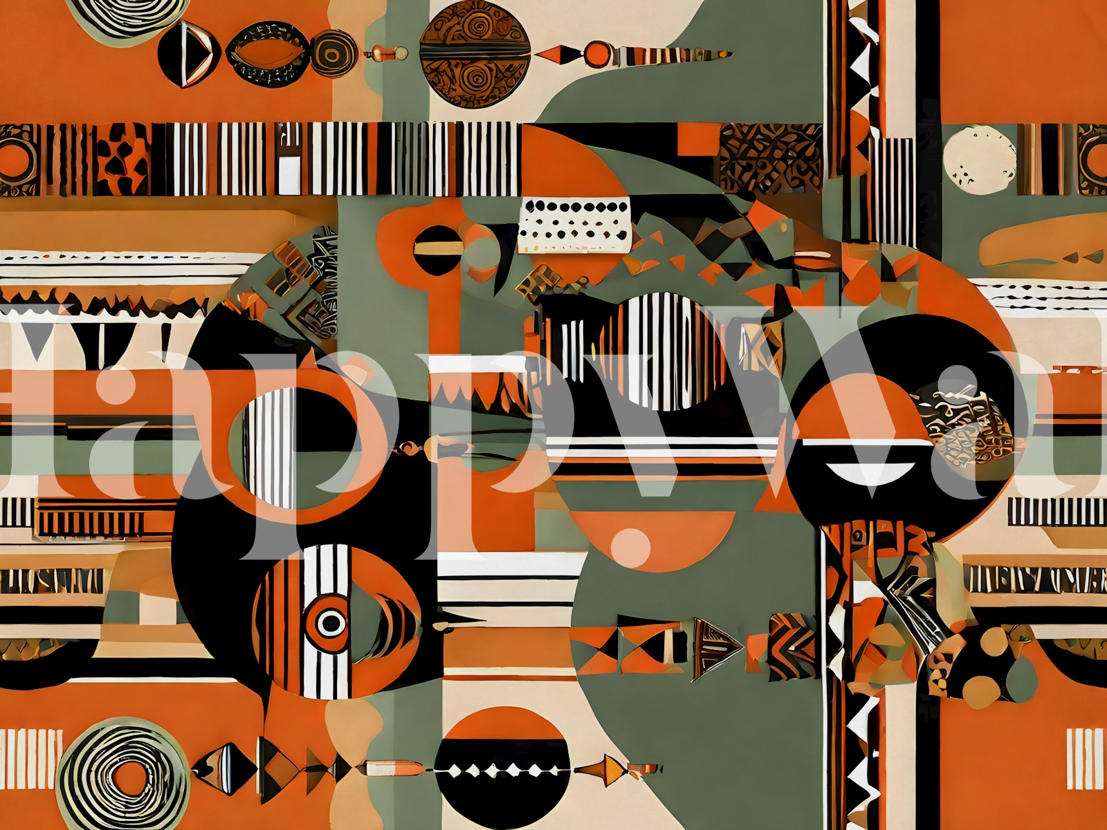 Abstract African Art Wallpaper