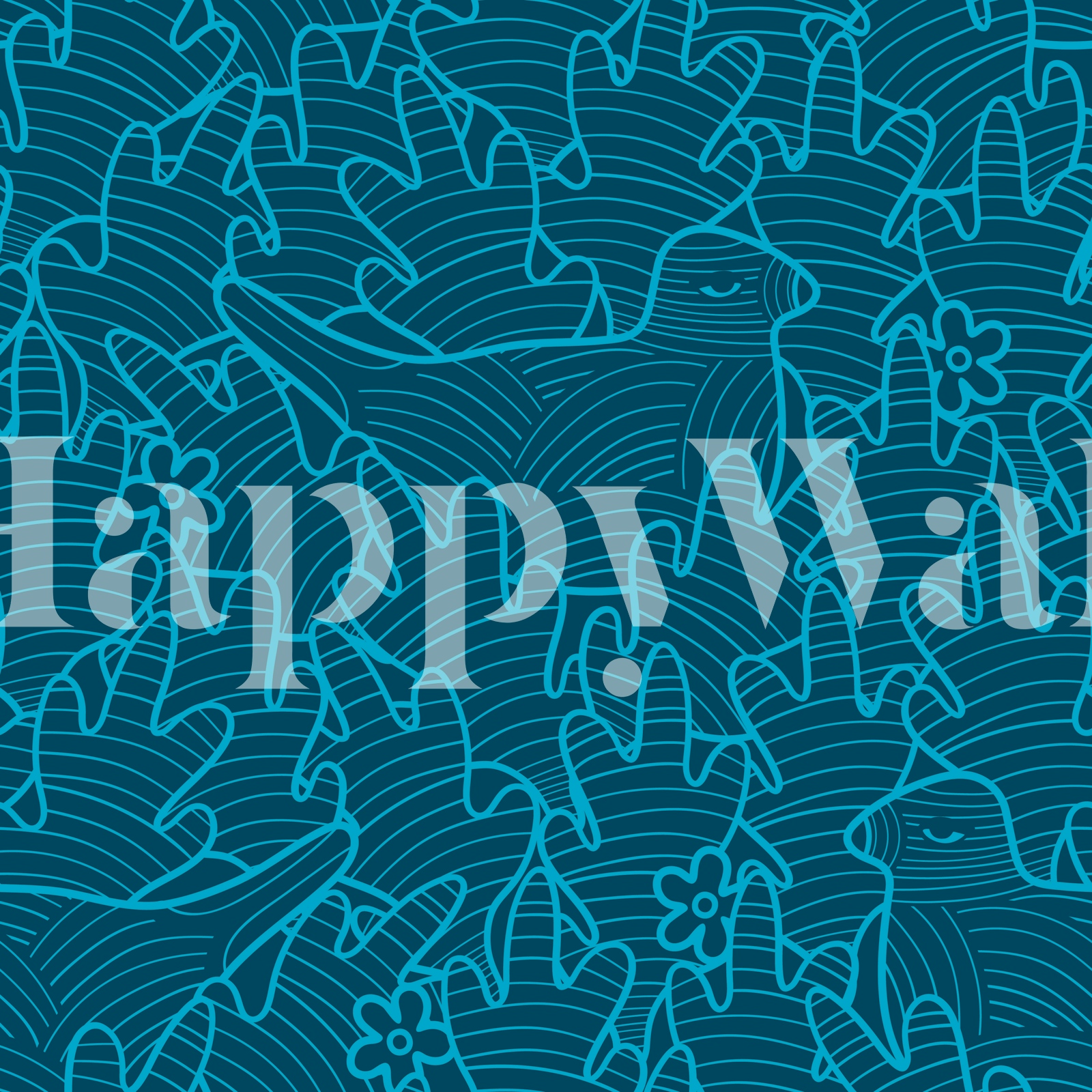 Striped Birds Floral Wallpaper | happywall.com