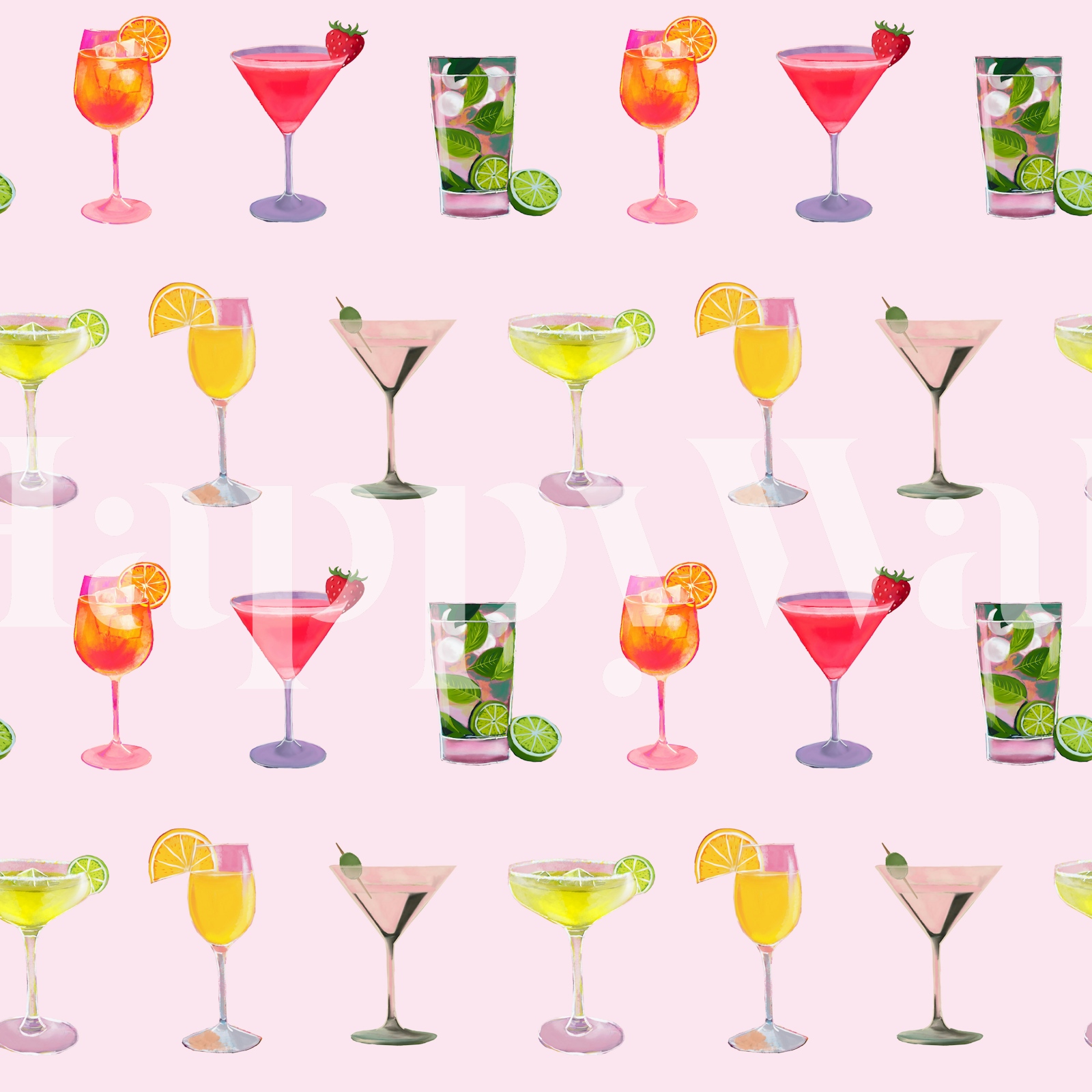 Cocktail Theme Wallpaper - Happywall