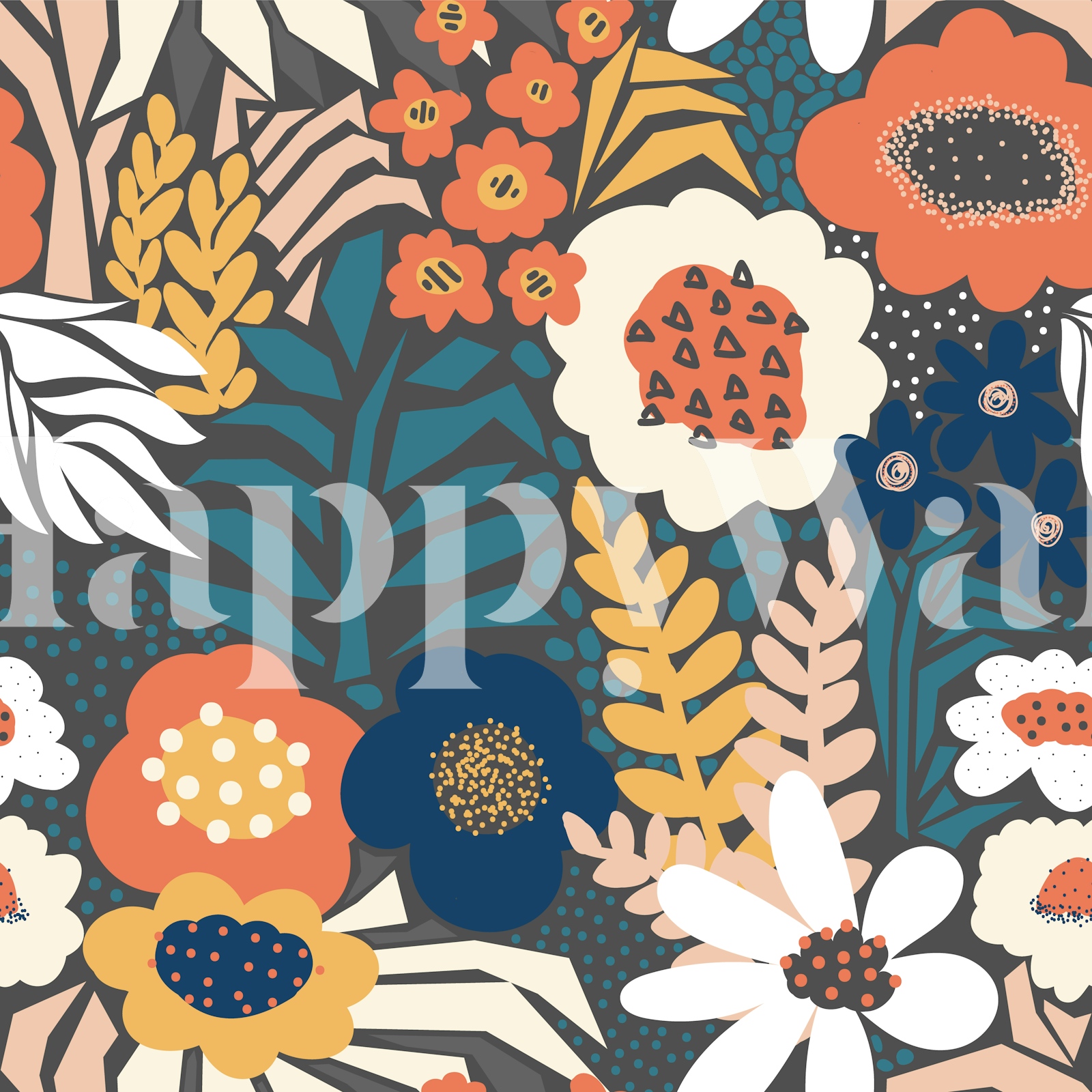 Floral Collage Wallpaper