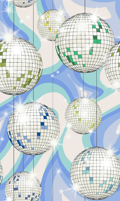 Groovy Party Disco Ball Wallpaper - Happywall.com