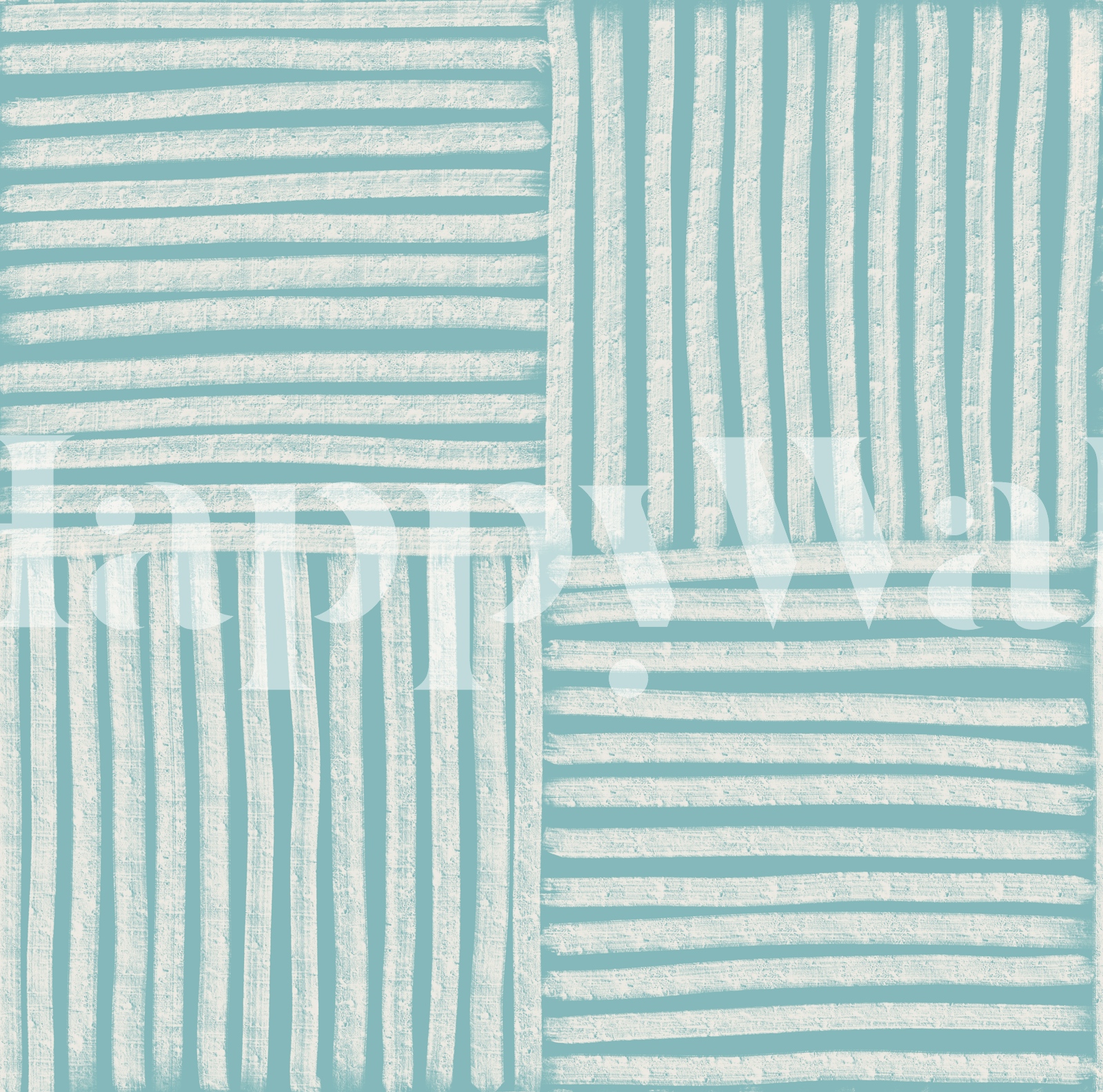 Blue Hand Drawn Striped Wallpaper