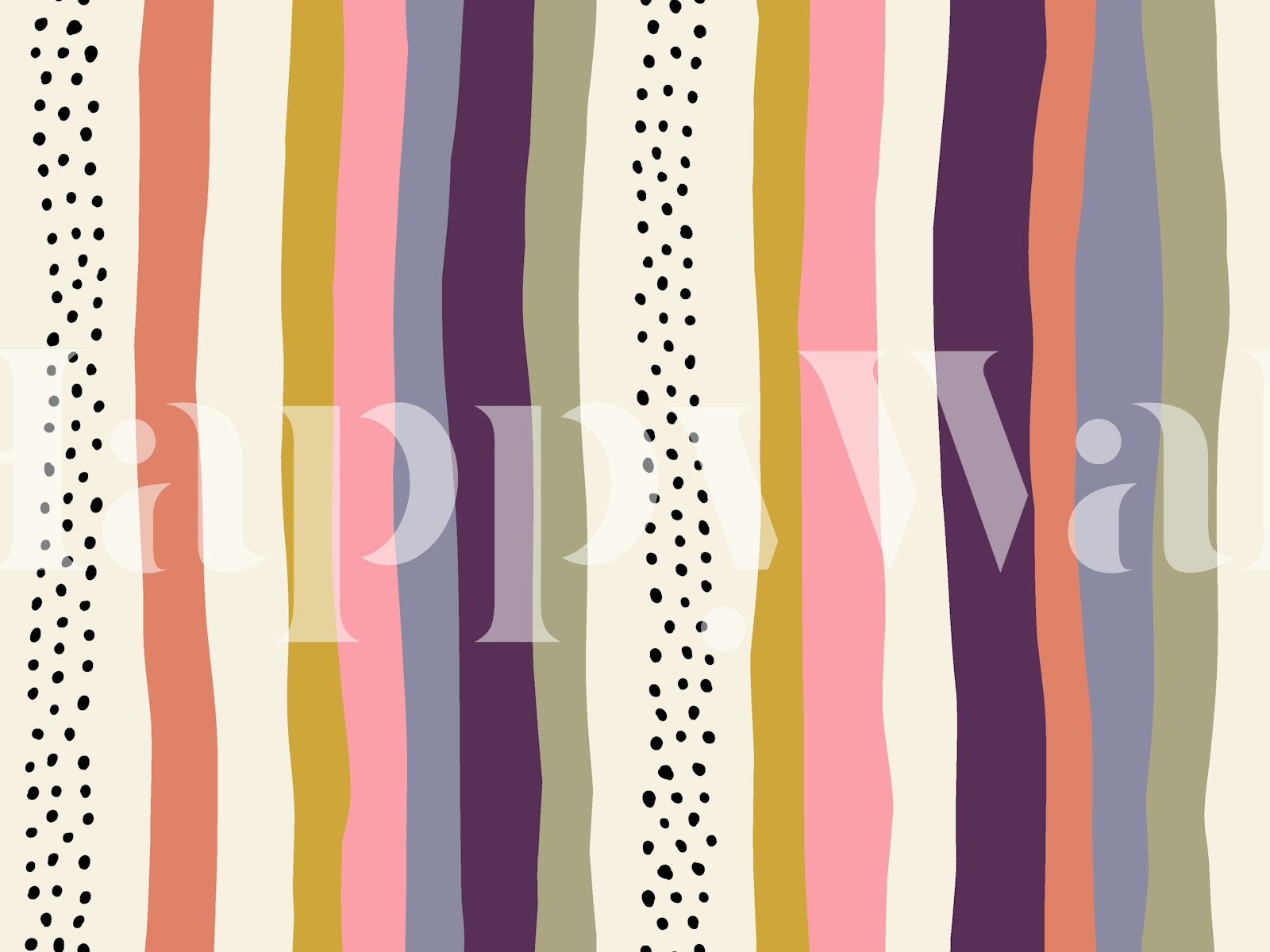 Regal Playful Wavy Stripes Wallpaper