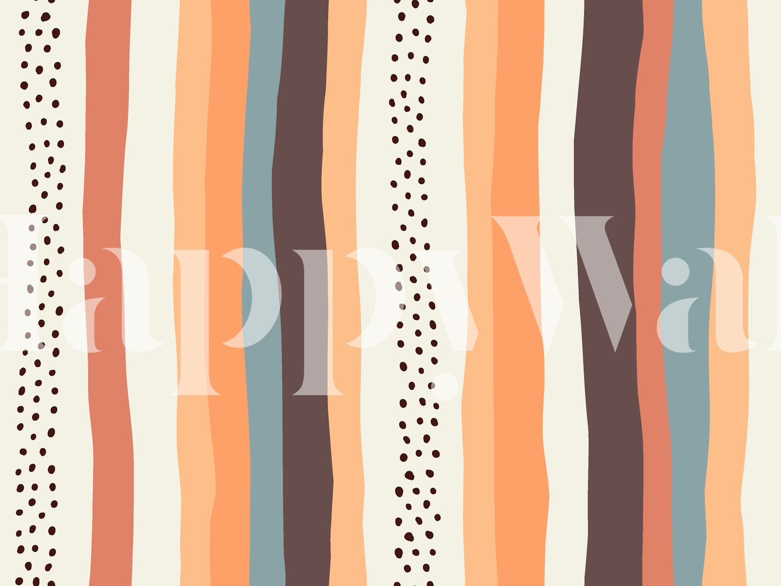 Groovy Playful Wavy Stripes Wallpaper