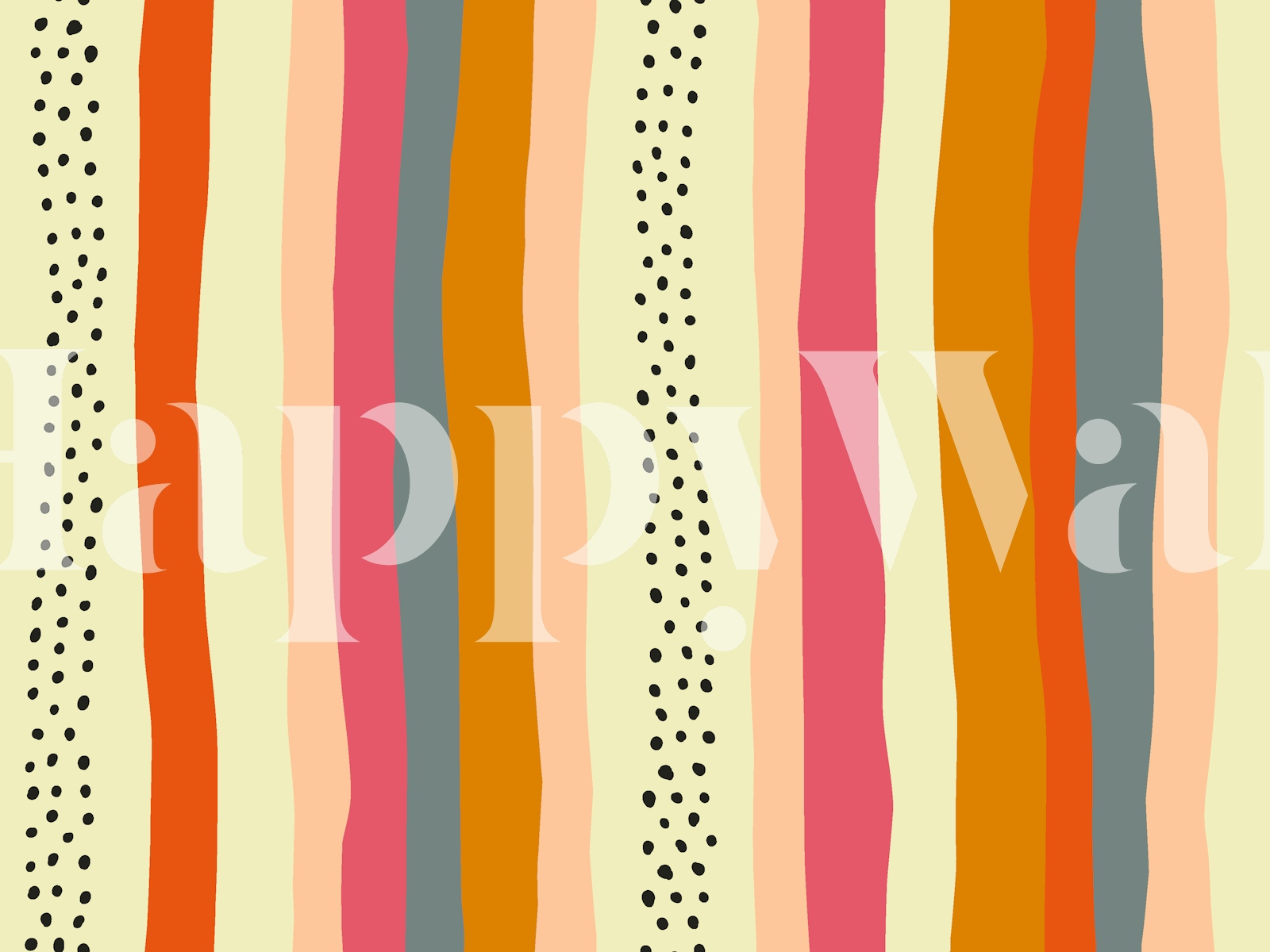 Bright Playful Striped Wallpaper in Bold Colors
