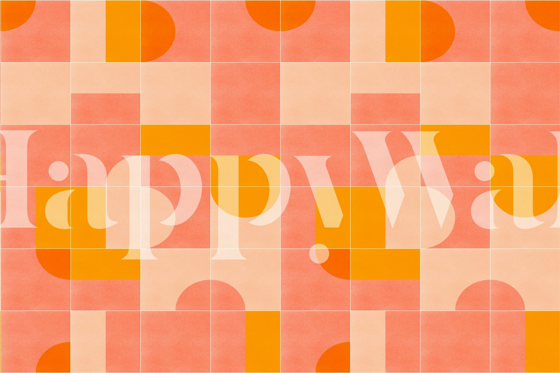 Retro Tiles Three Wallpaper - Happywall